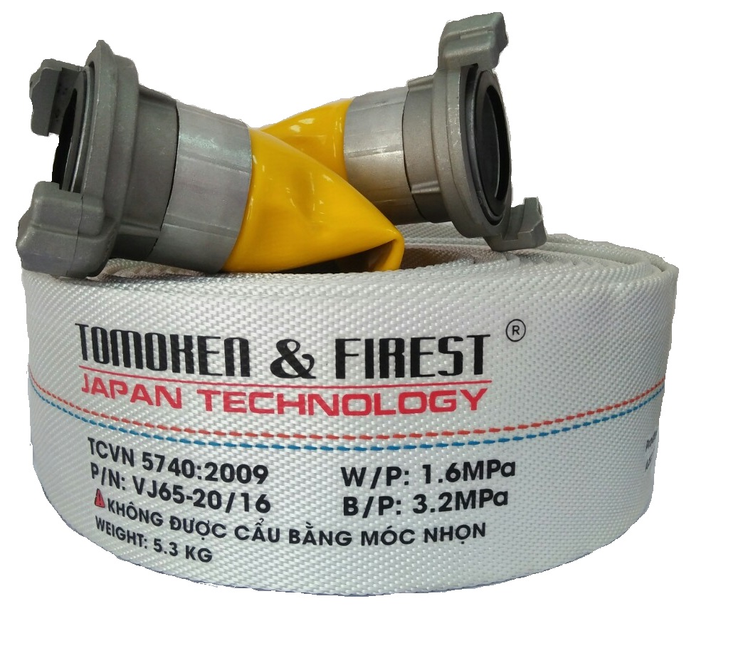 Vòi Chữa Cháy TOMOKEN D65 X 30M X 1.6MPA FIREST Kèm Khớp Nối Gost | Có ...